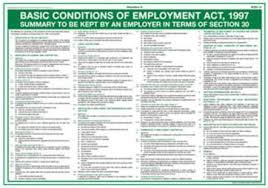 Basic Conditions of Employment Act, No 75 of 1997 Poster