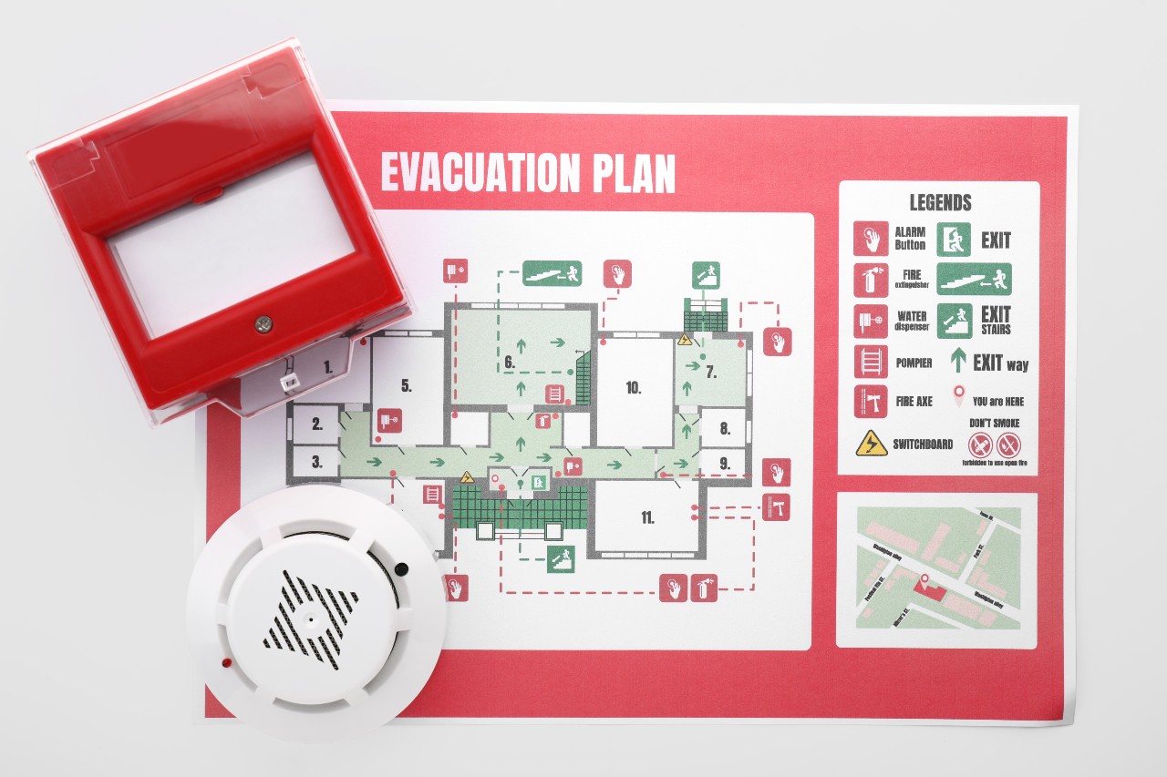 SWS On-Site Evacuation Floor Plan and Escape Route Inspection