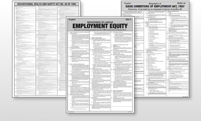 Poster Pack - 4 Legal Posters and OHS Book