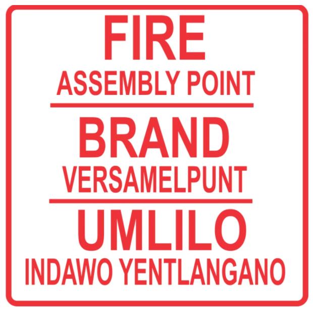 Fire Assembly Point - M075 - ABS - 190